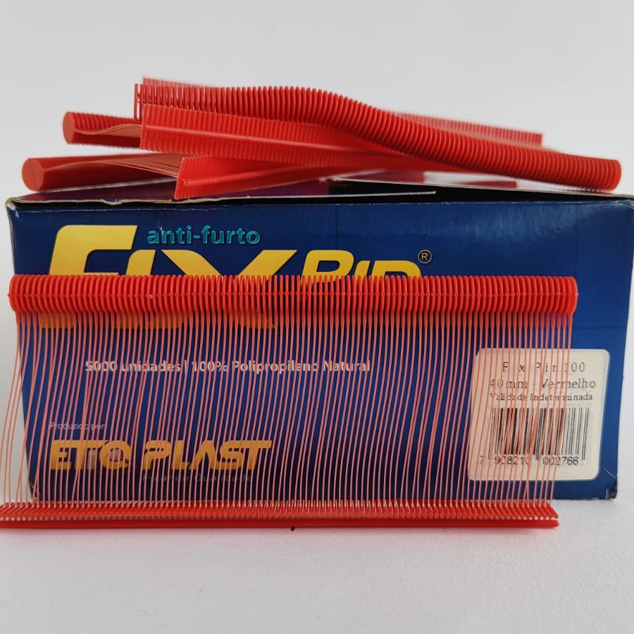 Pino Fix Pin 100 40 mm Caixa com 5000 unidades Cor vermelho Aviamentos ...